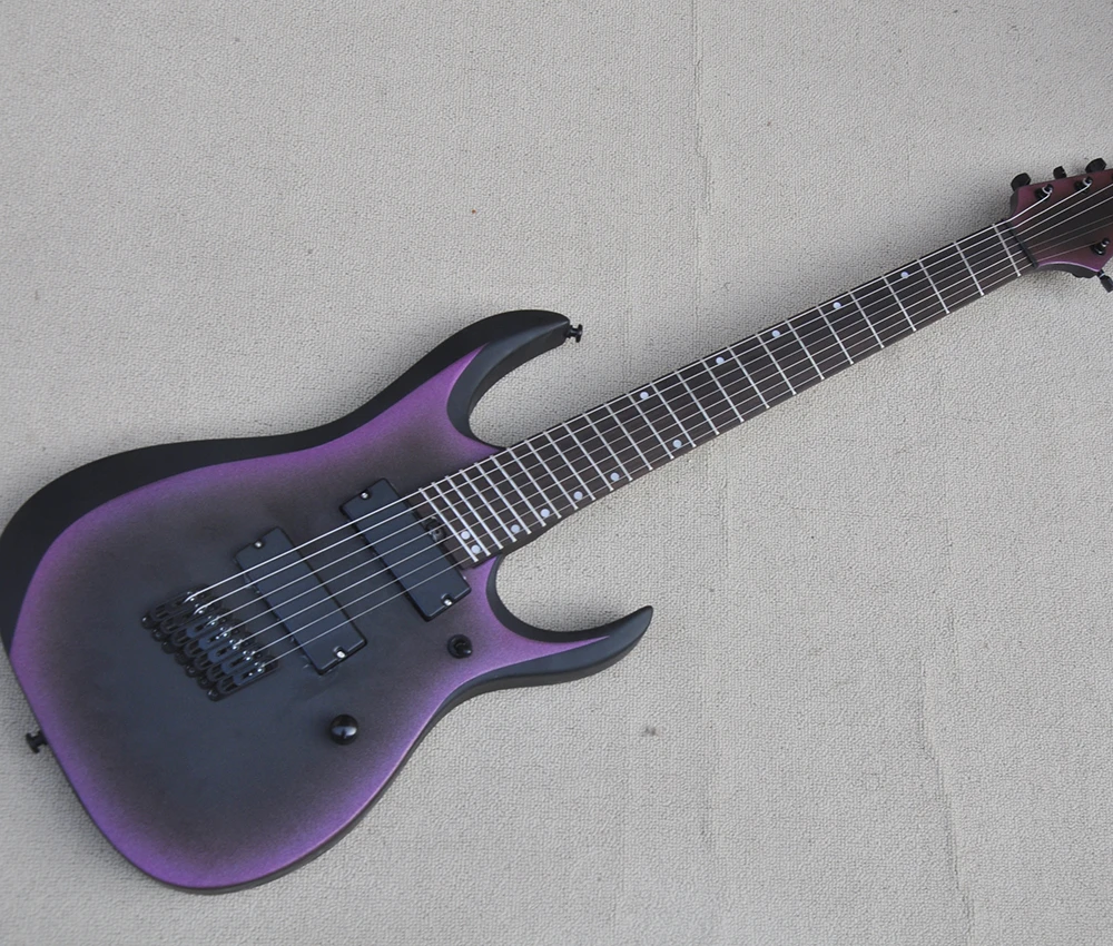 7 Strings Purple Electric Guitar With 24 Frets,rosewood Fretboard ...
