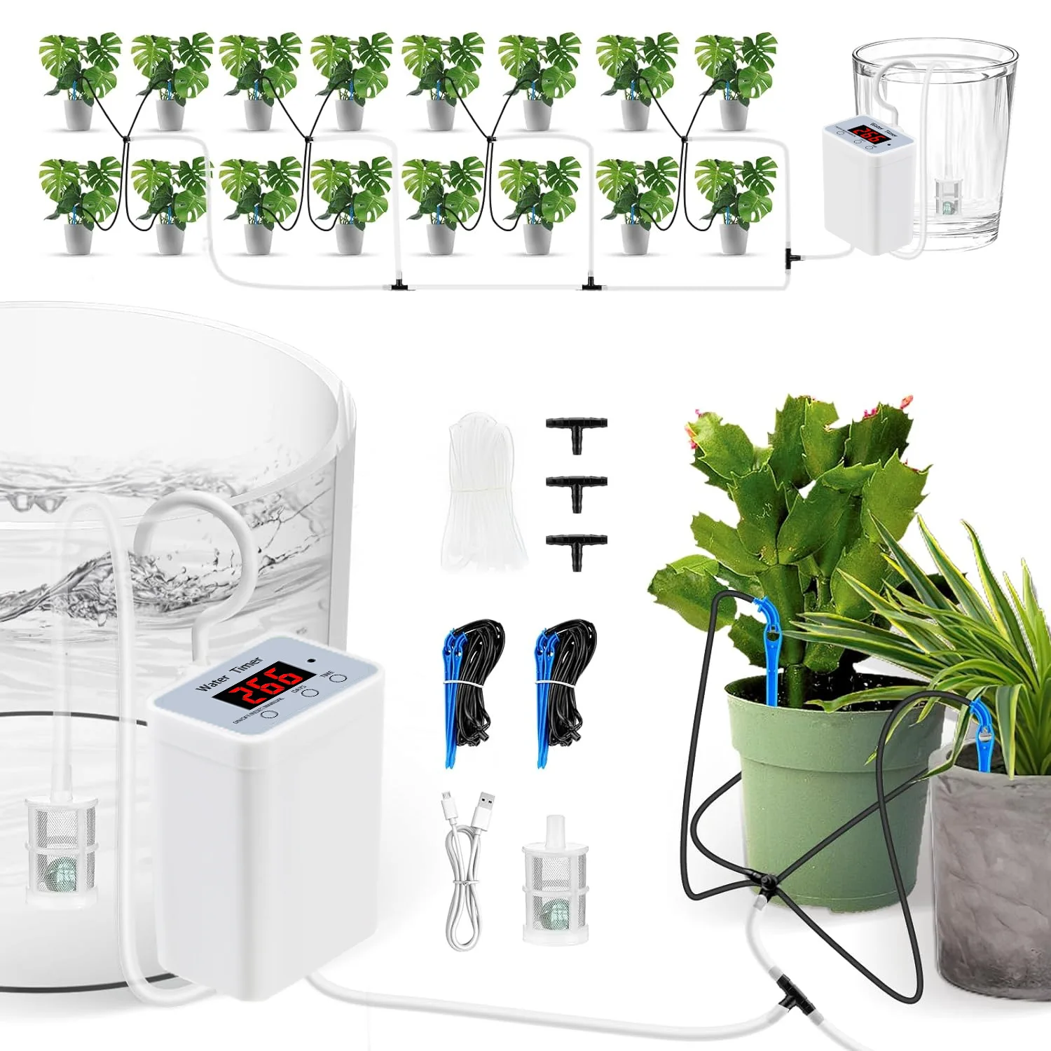 Automatic Watering Pump Controller Intelligent Flowers Plants Sprinkler ...