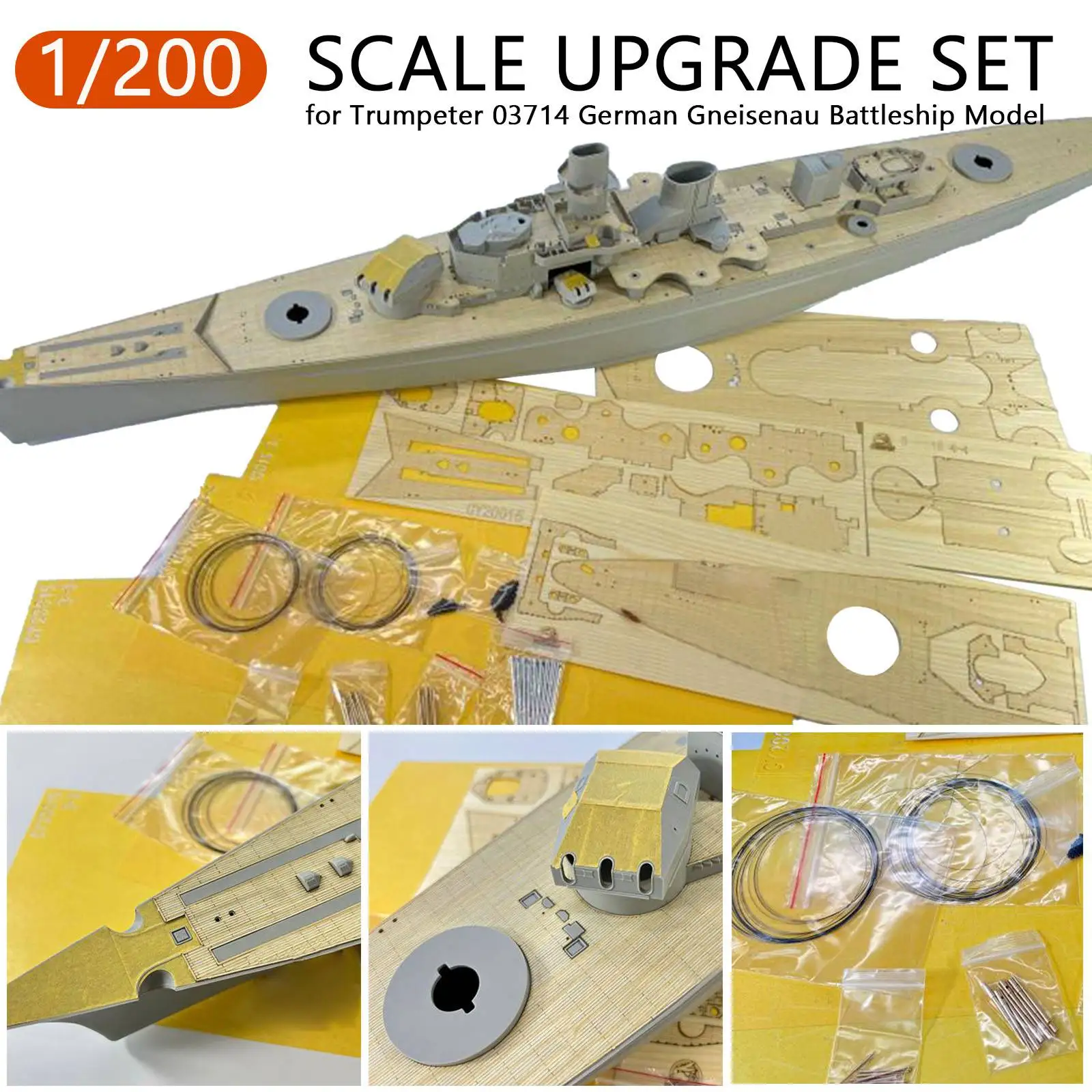 1-200-Scale-Upgrade-Set-for-Trumpeter-03714-German-Gneisenau-Battleship ...
