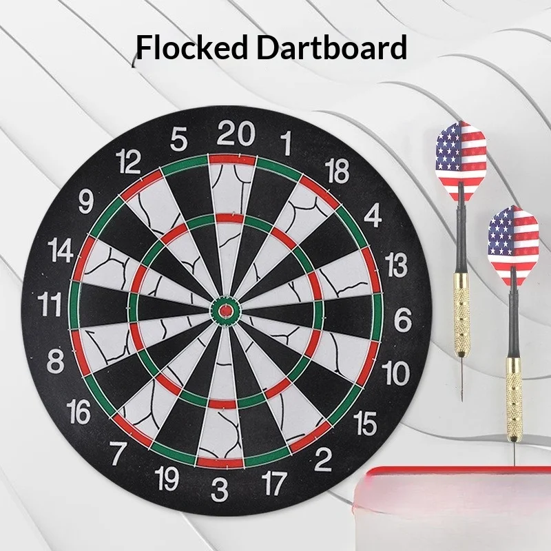 Darts 18 Inch Extra Thick Double Sided Flocked Competition Dartboard ...