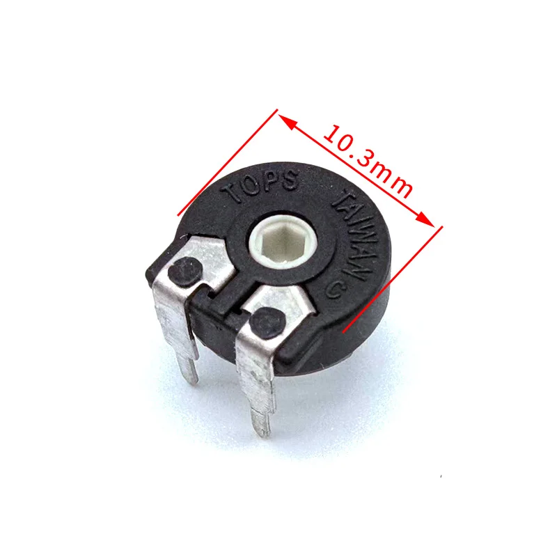 10-pcs-TOPS-adjustable-potentiometer-PT10-horizontal-hexagonal-thru ...