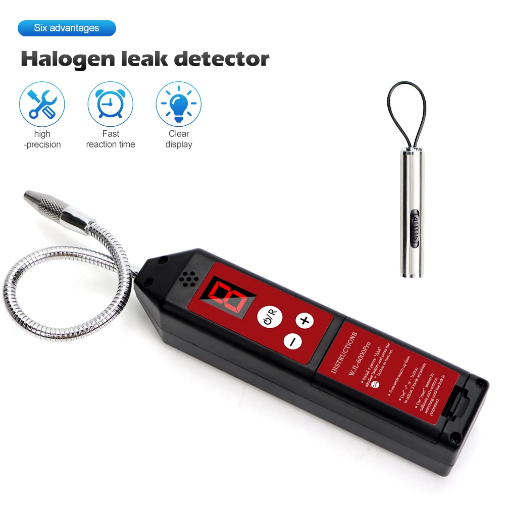 Halogen Leak Detector With LED Light Air Conditioning HVAC Refrigerant ...