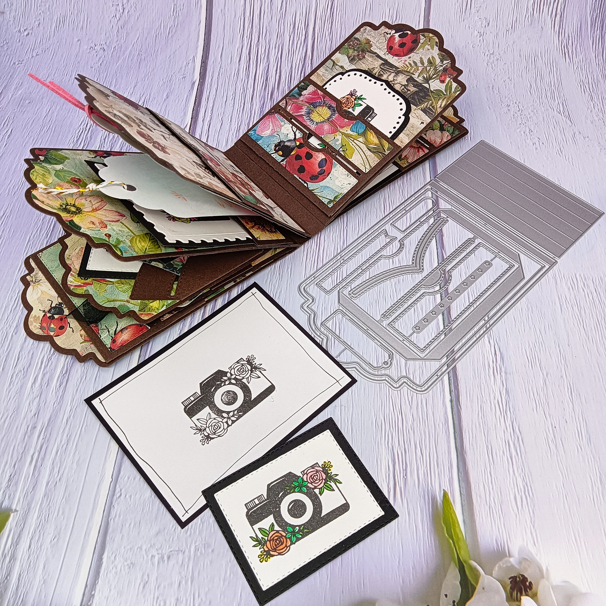 Alinacutle Metal Cutting Dies Cut Mini Album Photo Storage Etched Die ...
