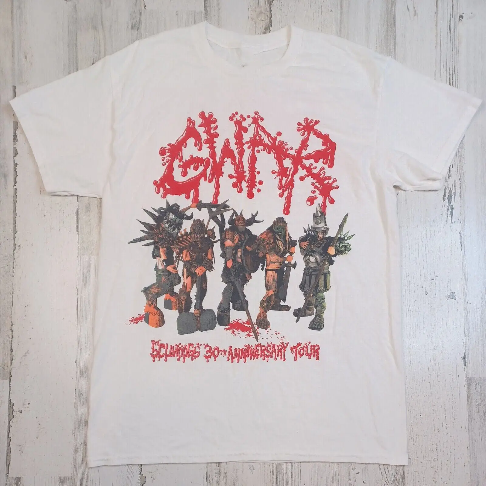 30th-Anniversary-Tour-Gwar-Shirt-Short-Sleeve-White-men-Unisex-S-5XL ...