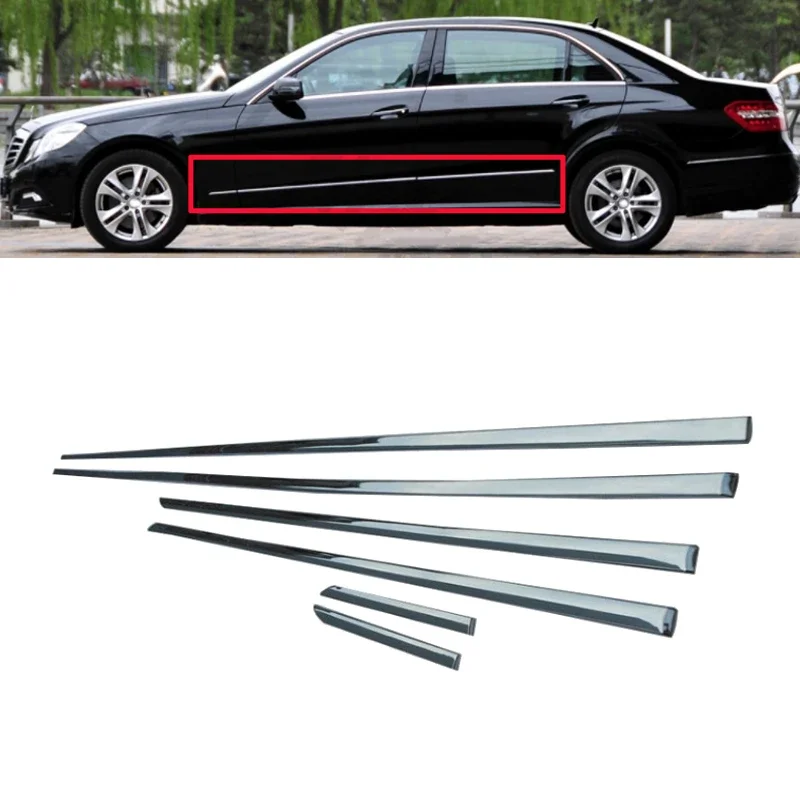 Chrome-Door-Side-Moulding-Trim-for-Mercedes-Benz-W212-E200-E260-E280 ...