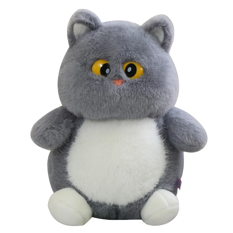 23-45cm Big Eyes Fat Cat Plush Stuffed Animals Toy Lifelike Kitty For ...