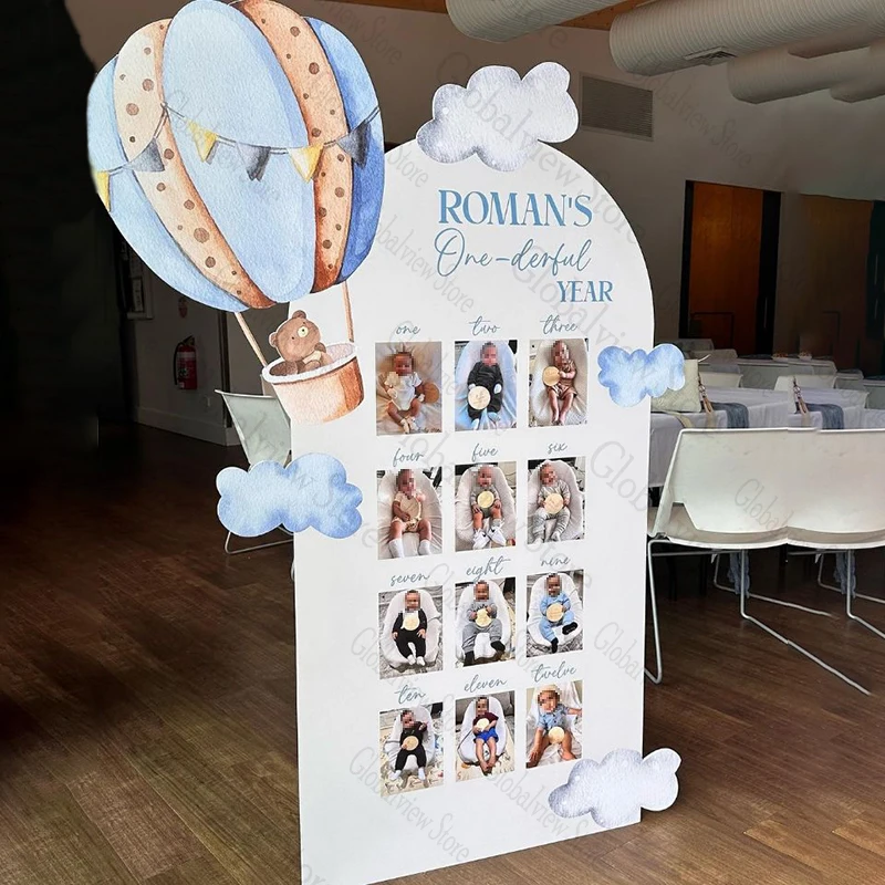 Custom-Milestone-Party-Backdrop-Personalised-Name-Arch-Background-for ...