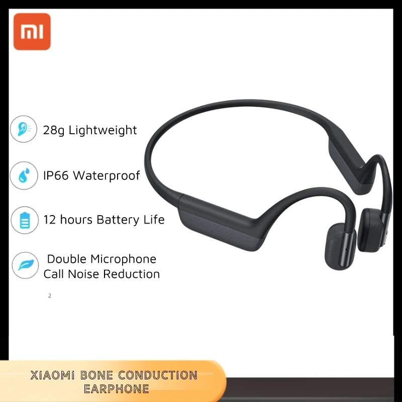 Original Xiaomi Bone Conduction Bluetooth Headphones Double Microphone ...