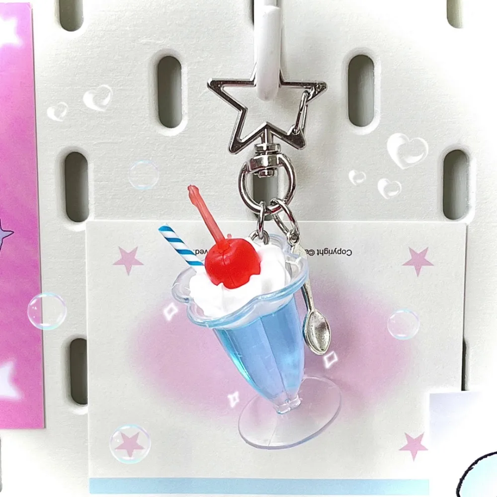 Cute Ice Cream Star Keychain for Phone Case Simulated Food Fruit ...