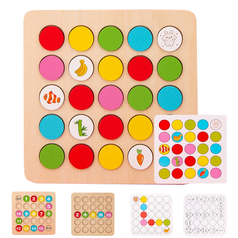 Children Color Sorting Board Game Montessori Color Matching Cognitive ...