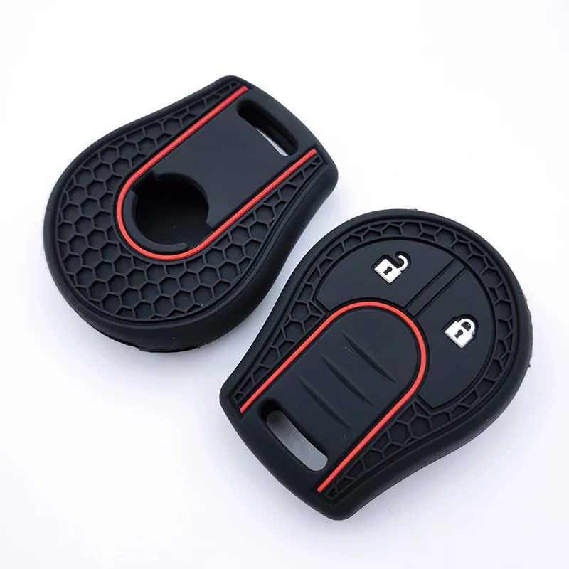 2Button Silicone Car Remote Key Case Fob Shell Cover Skin Holder ...