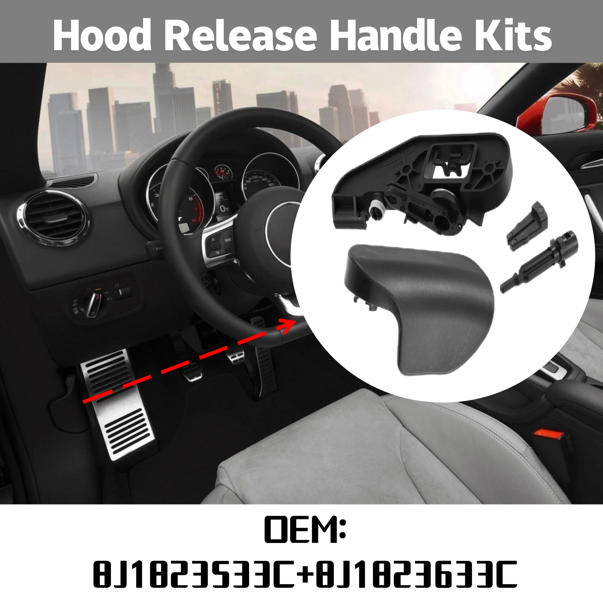 Car-Engine-Hood-Release-Handle-Cover-Kits-ABS-Black-8J2823533C ...