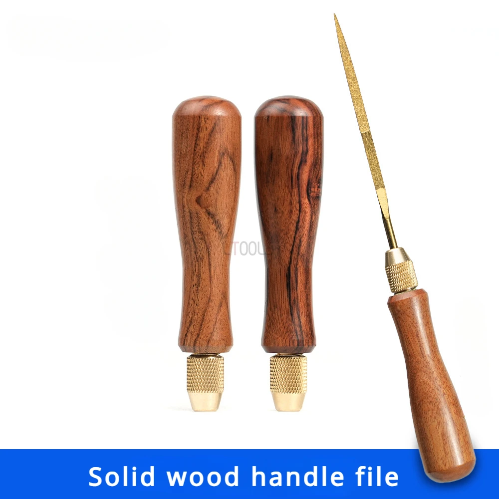 Professional-Solid-Wood-Handle-File-Set-Acid-Branch-Wood-Titanium ...