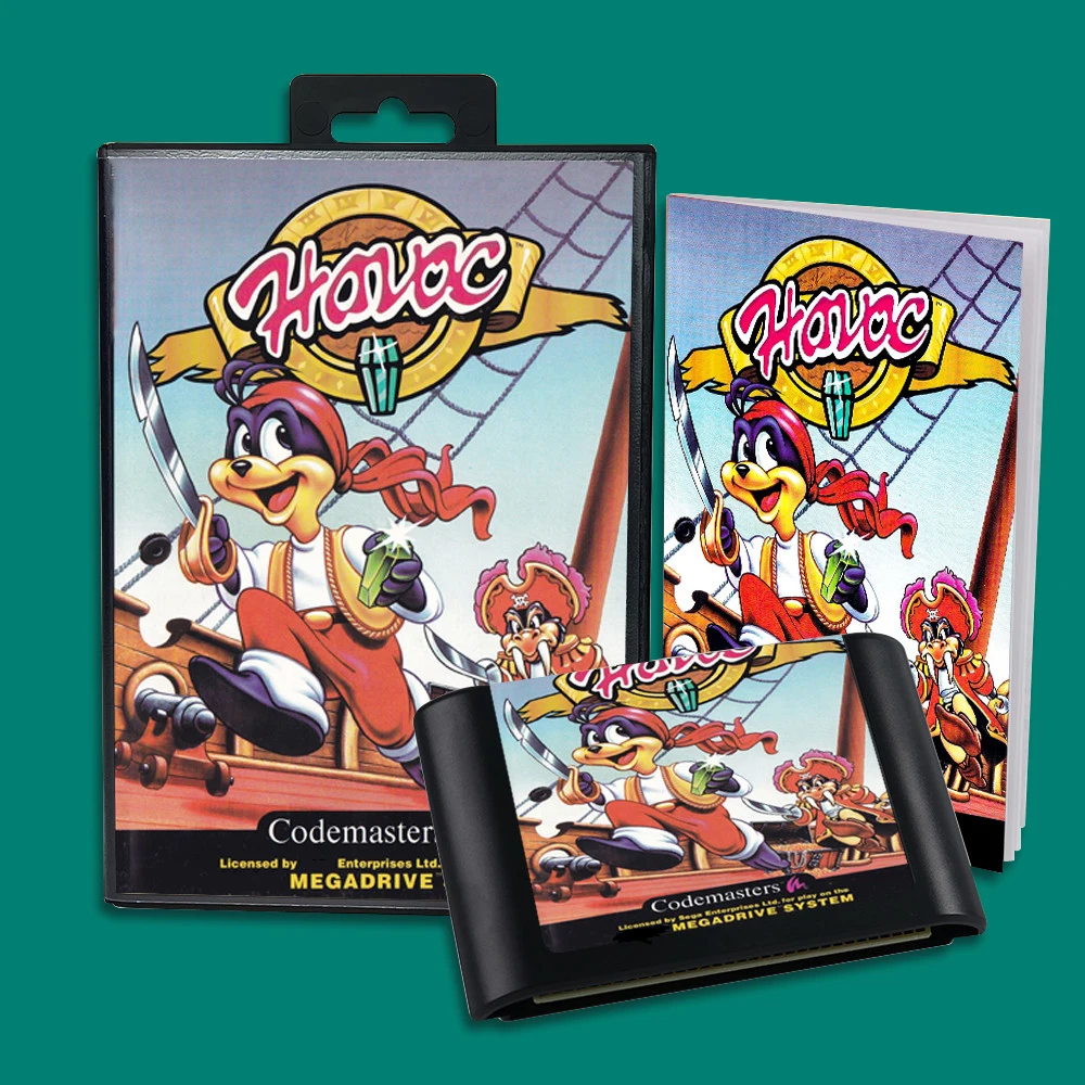 High-Seas-Havoc-EUR-Lable-Game-Cartridge-Box-Manual-For-Sega-Megadrive ...