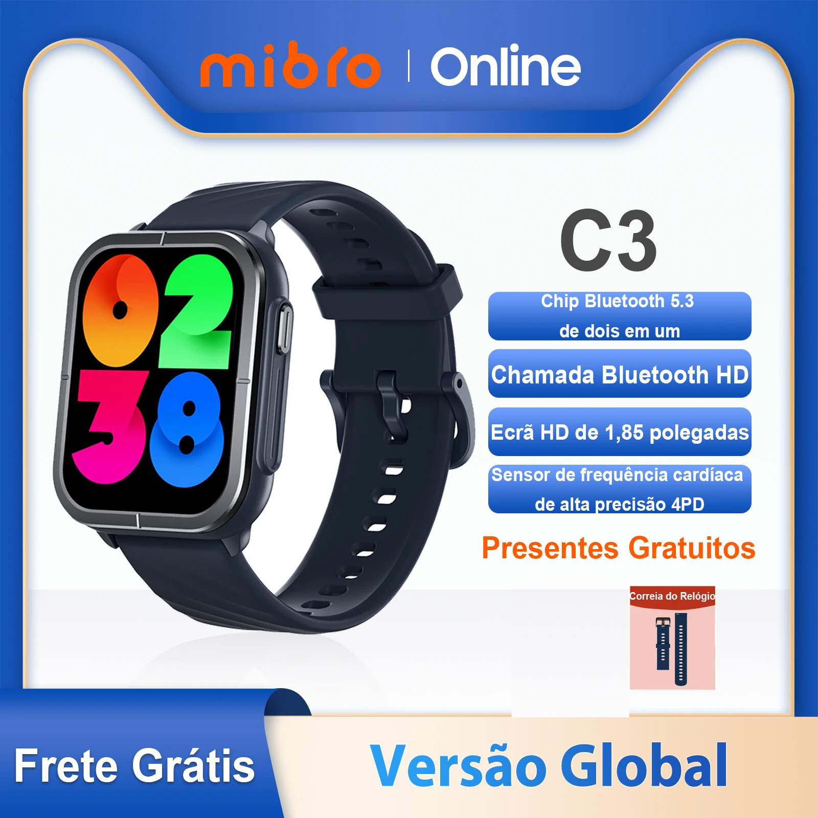Mibro-C3-Smartwatch-Vers-o-Global-1-85Inch-HD-Tela-Bluetooth-Chamada-70 ...