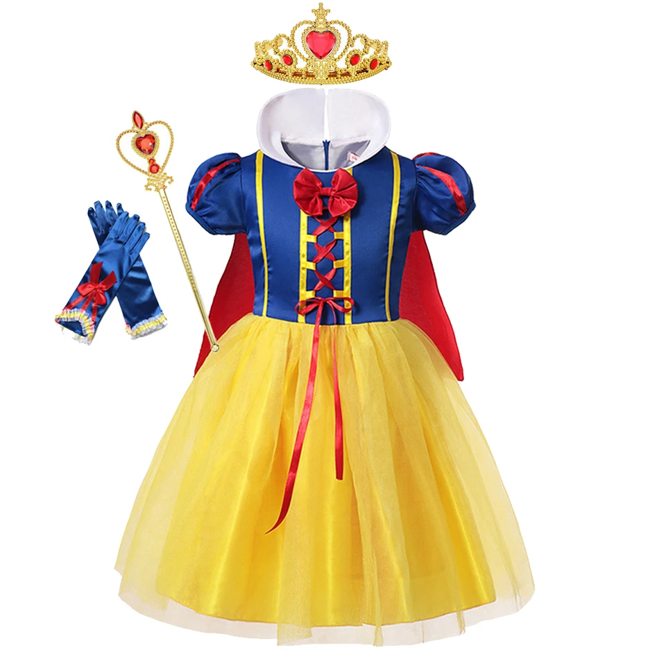 Classical Princess Dress For Girls Snow White Cosplay Costume Puff ...