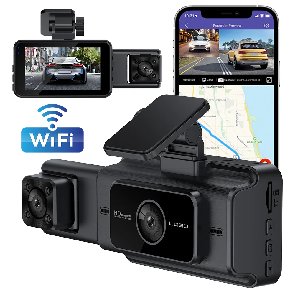 3-Lens-Dash-Cam-Loop-Recording-HD-1080P-Vehicle-Video-Recorder-Motion ...