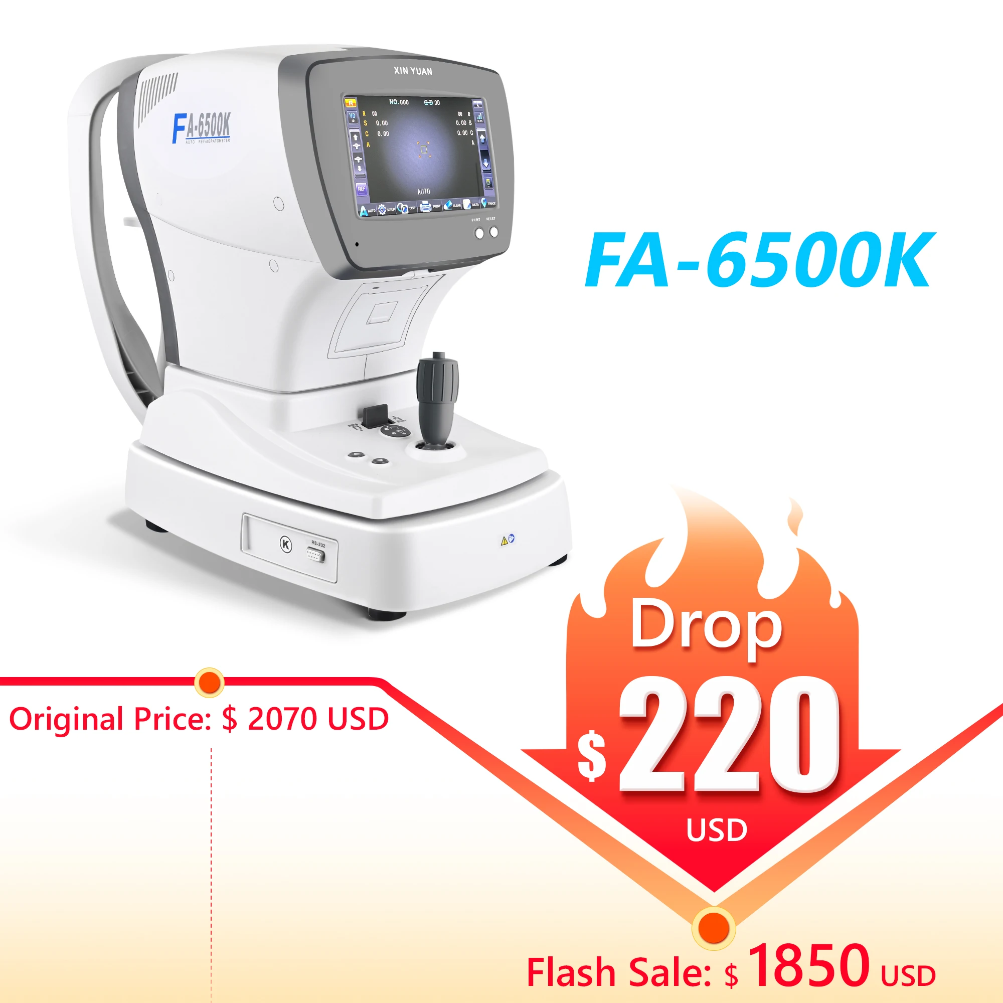 FA-6500-6500K-Auto-Refractometer-Eye-Examination-Touch-Screen-Accurate ...