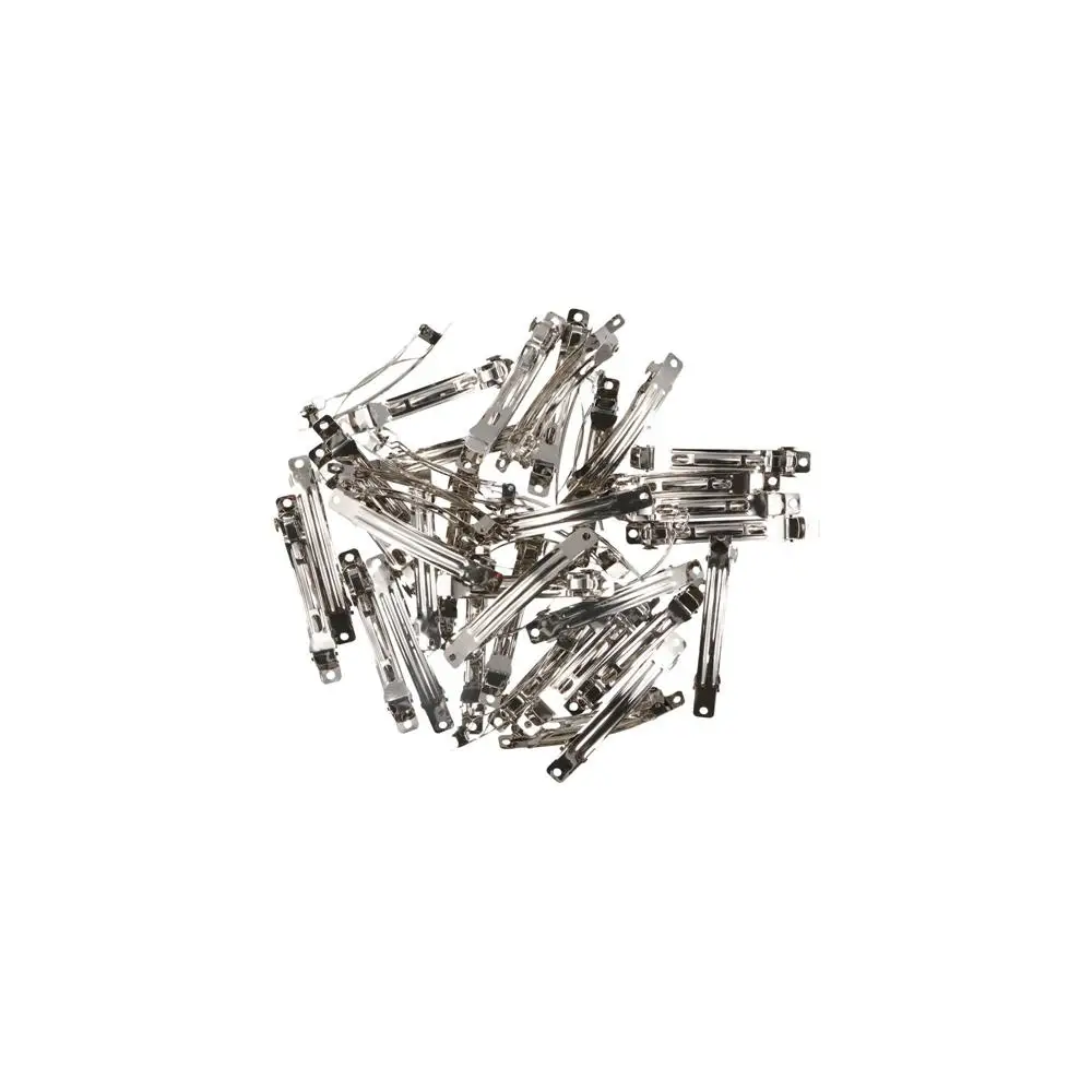 20Pcs Metal DIY Spring Clips Base Hair Clips Silver DIY Hairpins French ...