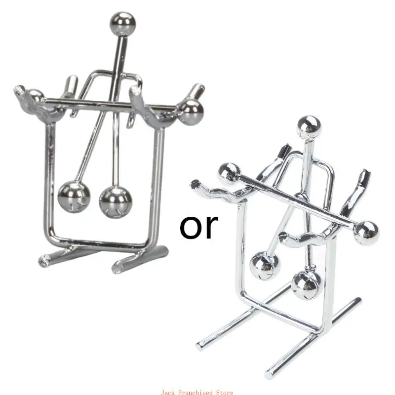 Mini-Steel-Ball-Toy-Stainless-Steel-Desktop-Ornament-Funny-Weightlifter ...