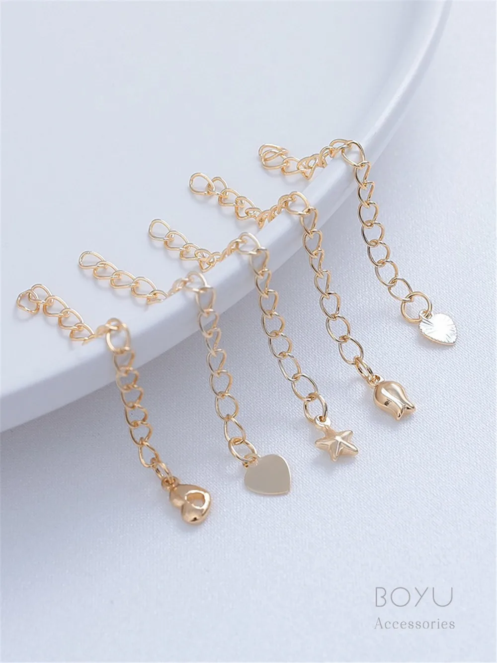 14K-Bag-Gold-Tail-Chain-Extension-Chain-Handmade-DIY-Pearl-Necklace ...