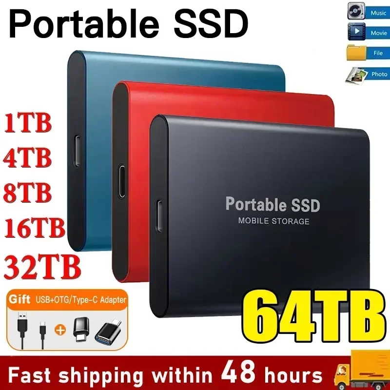 SSD-2tb-external-hard-drive-1TB-portable-external-SSD-Mini-Hard-Disks ...