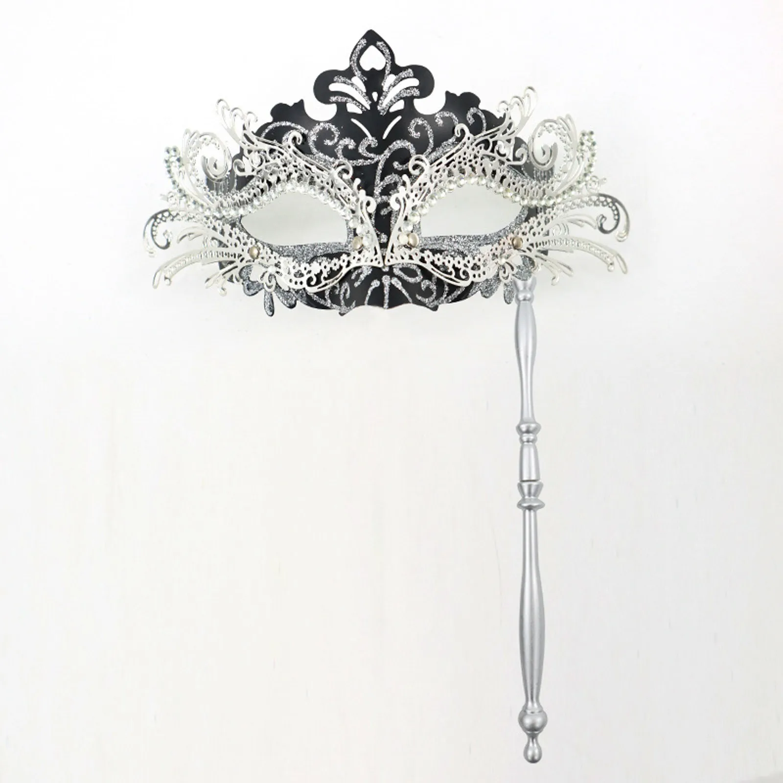 Handheld-Women-Masquerade-Half-Face-Iron-Masks-With-Stick-Fashion ...