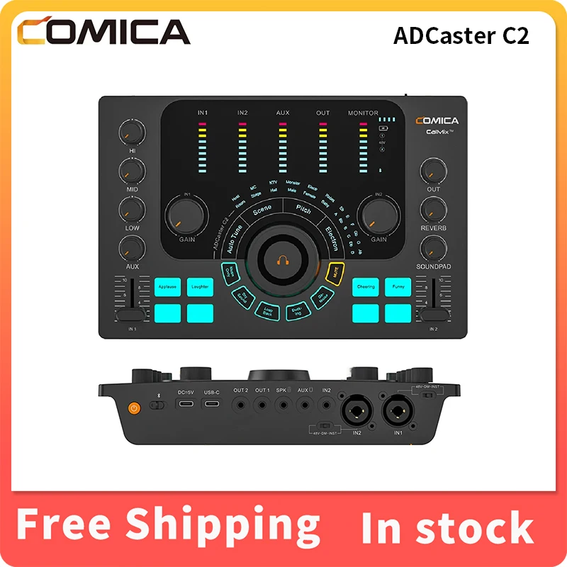 Comica-ADCaster-C2-Audio-Interface-Streaming-Podcasting-Recording-Multi ...