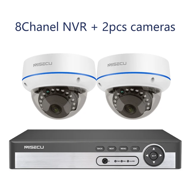 MISECU 8CH 5MP POE Dome Security Camera System IP Camera Vandal-proof ...