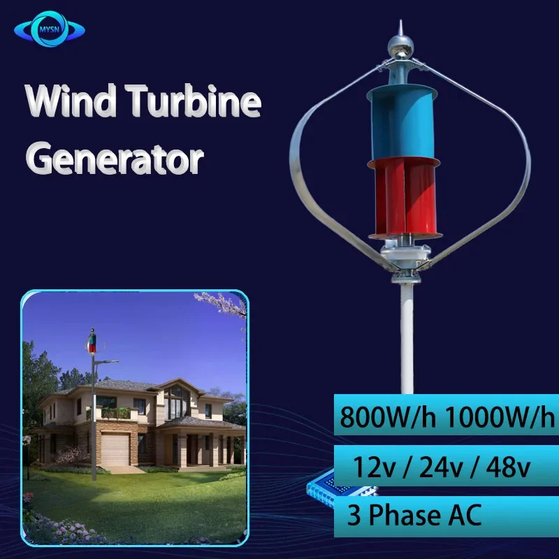 Wind-Turbine-Generator-1000w-1kw-Vertical-24V-12V-Strong-Power-Magnetic ...