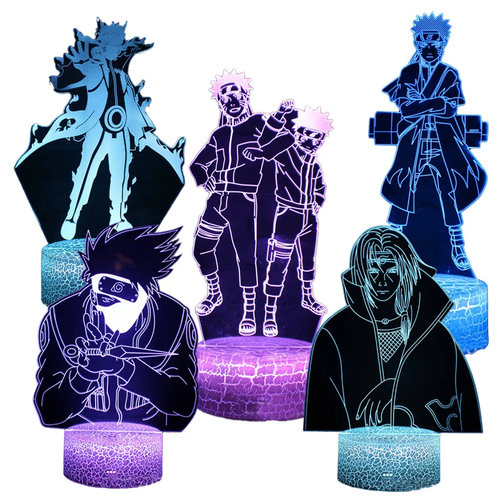 Naruto Night Light Itachi Naruto Kakashi Sasuke Minato Light Sign Led ...