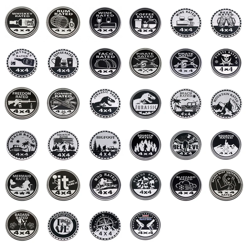 Aluminium-3D-Trail-Rated-4X4-Badge-Sticker-K9-Rated-Emblem-Car-Sticker ...