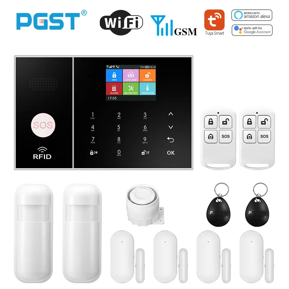 PGST Smart Life Alarm System per Home WIFI GSM Security Alarm Host con ...