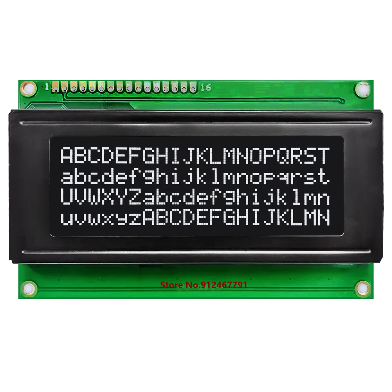 5V 2004 LCD Module VA White Fonts on Black Background 20X4 HD44780 ...