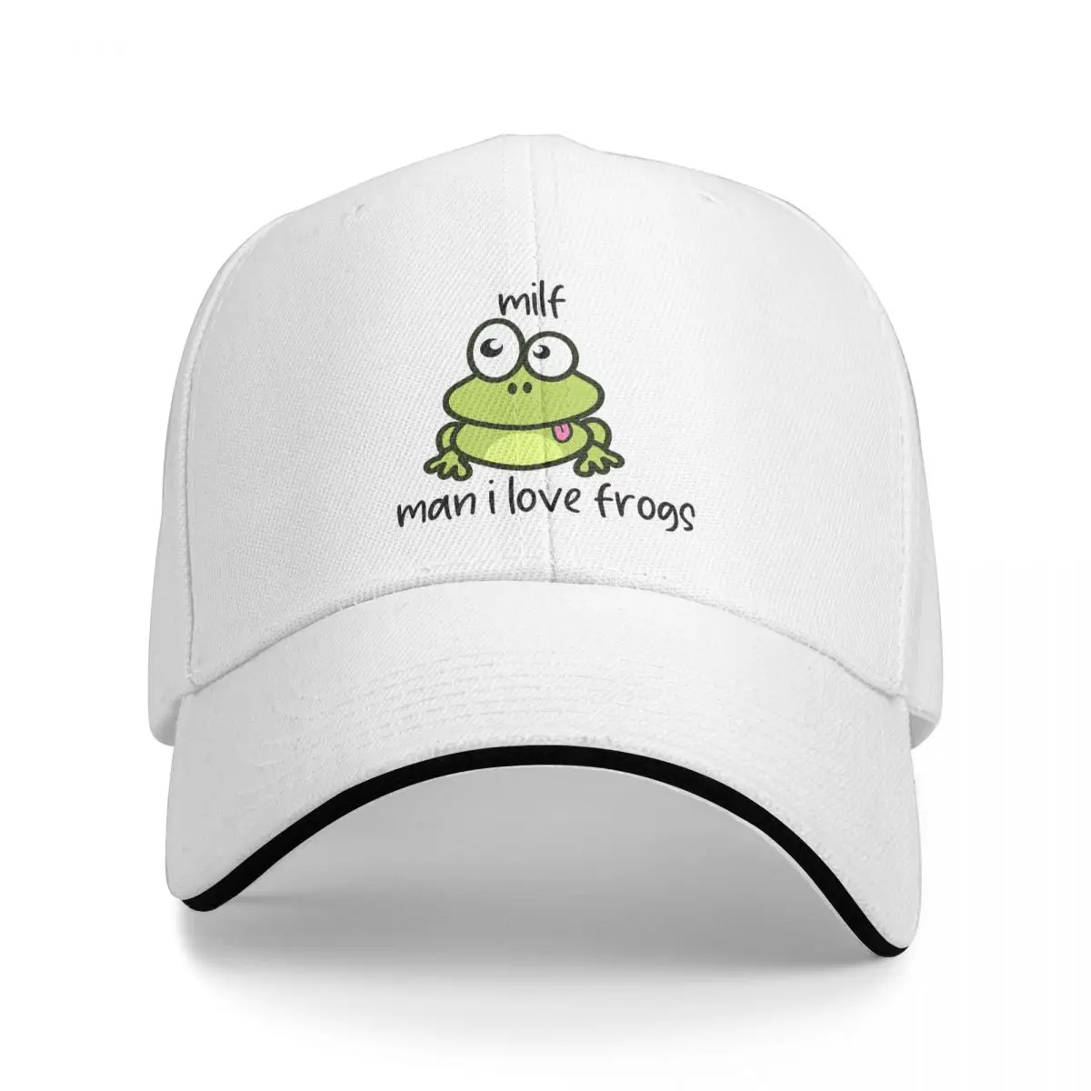 Funny-Frogs-MILF-MEME-ART-Washed-Men-s-Baseball-Cap-Cycling-Trucker ...