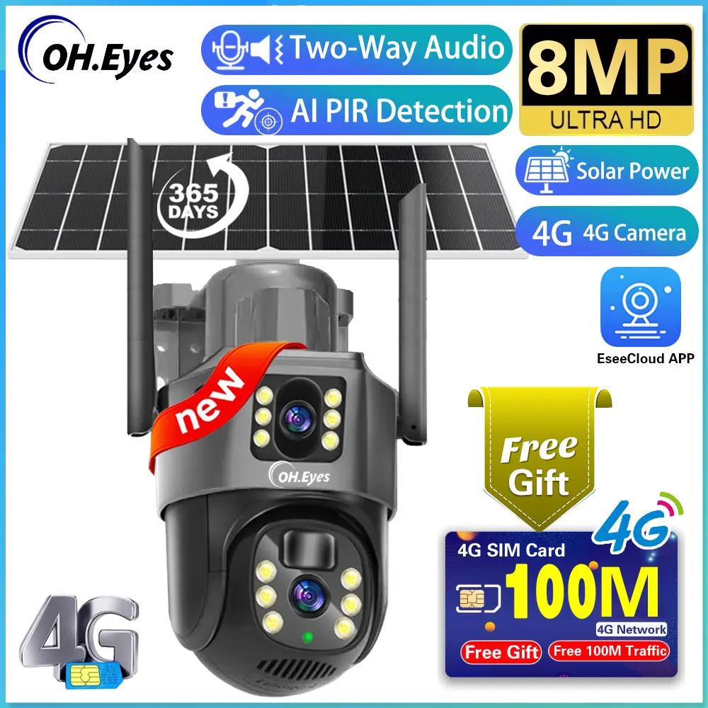 4G-Sim-Card-Solar-Panel-PTZ-Camera-Outdoor-CCTV-Camara-PIR-Humanoid ...