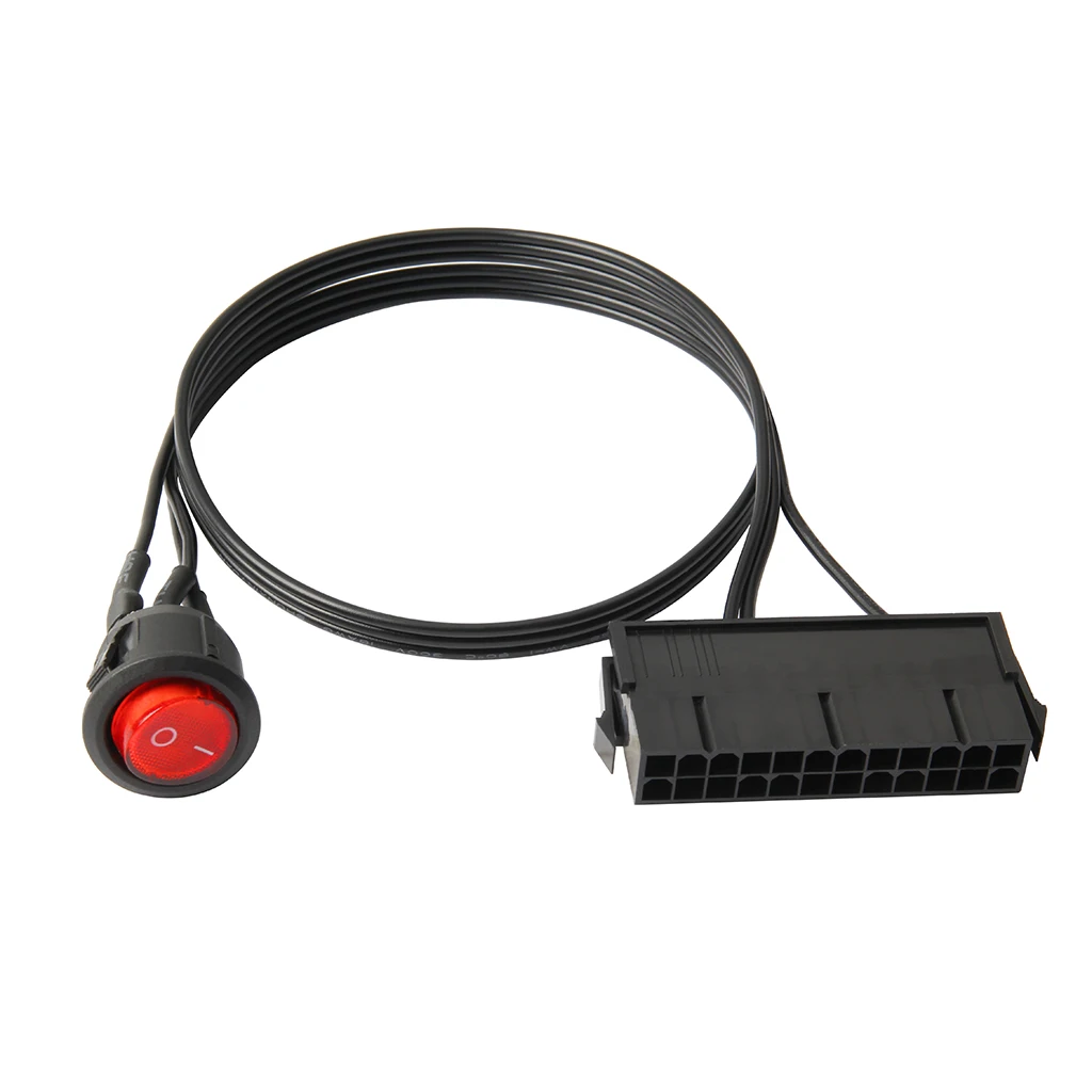 Power-Supply-24P-Start-Line-Test-24-Pin-ATX-Red-LED-Power-On-Off-Switch ...