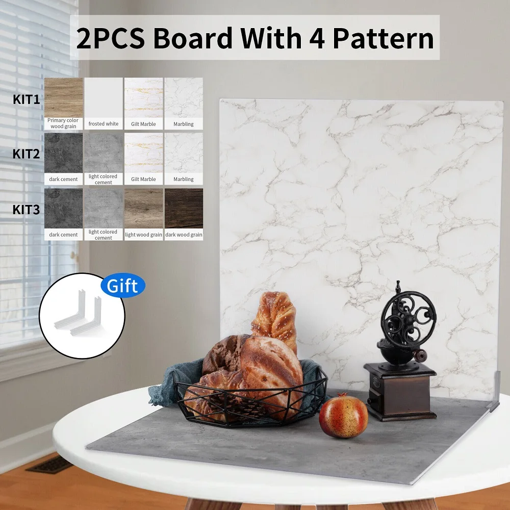 2pcs-60x60-cm-Photography-Backdrops-Marble-Wood-Grain-2-Sided ...