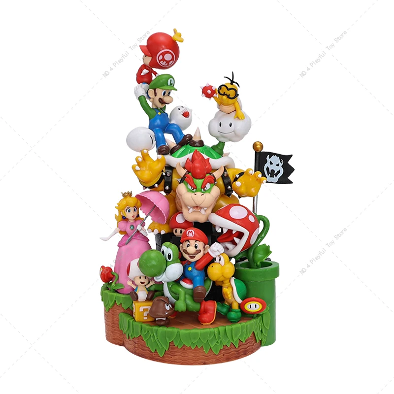 28CM-Super-Bros-Action-Figures-Mario-Luigi-Yoshi-Princess-Peach-Bowser ...