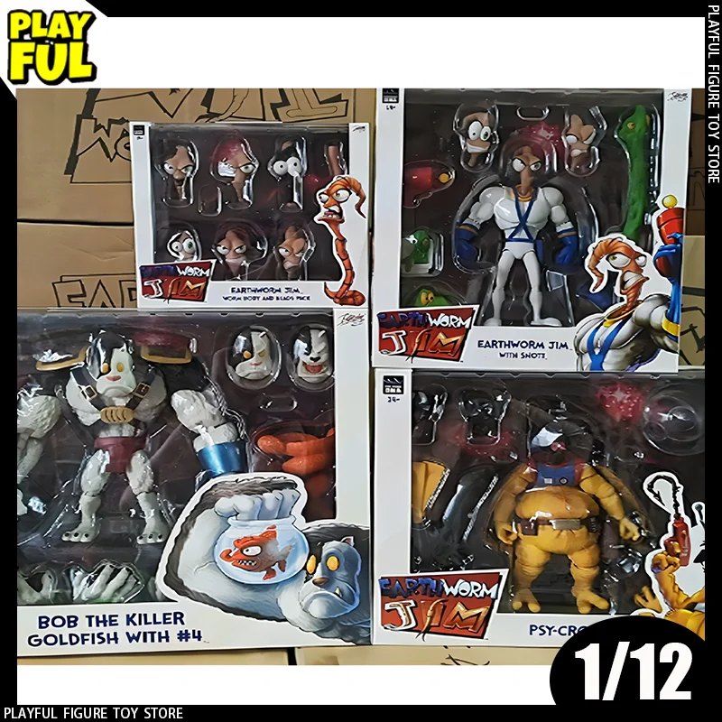 Figura de Ação Minhoca Jim Anime com Corvo - Estátua Colecionável e ...