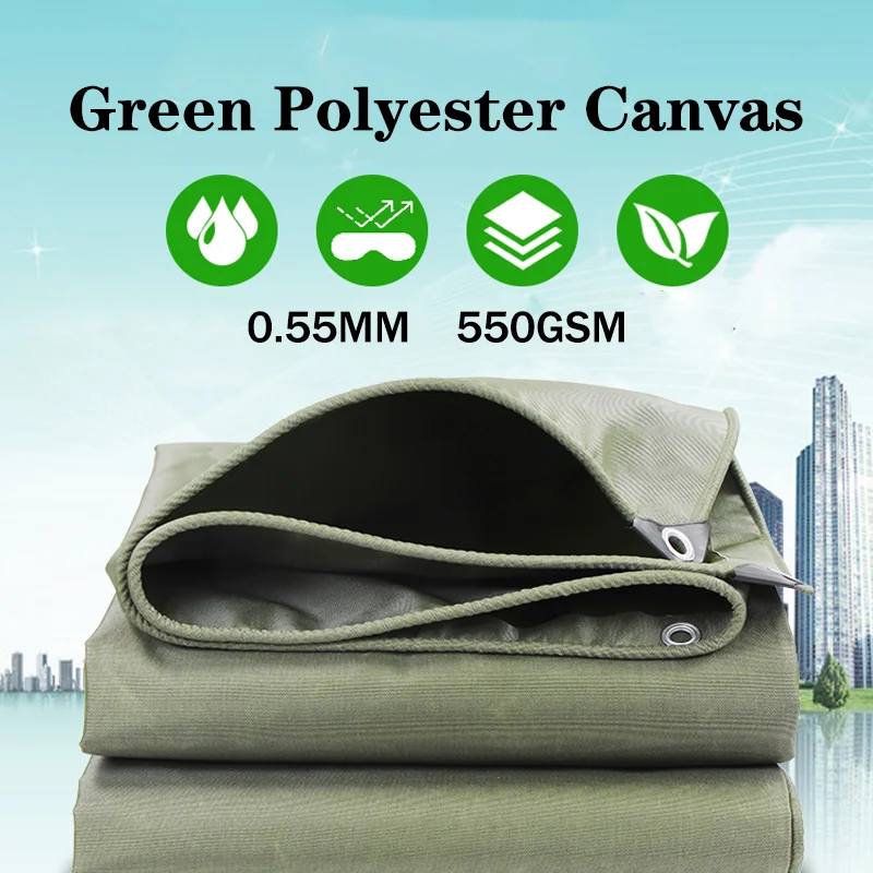 550GSM Outdoor Rainproof Polyester Canvas Cloth Tarpaulin Camping Tent ...
