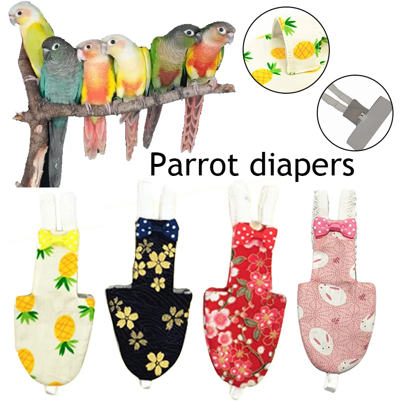 Bird Parrot Diaper Flight Suit Nappy Clothes For Green Cheek Conure ...