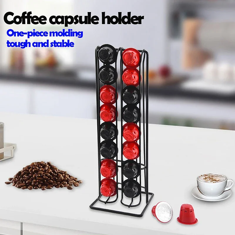 24-Cups-Rotatable-Coffee-Pods-Holder-Metal-Capsule-Display-Rack-Metal ...
