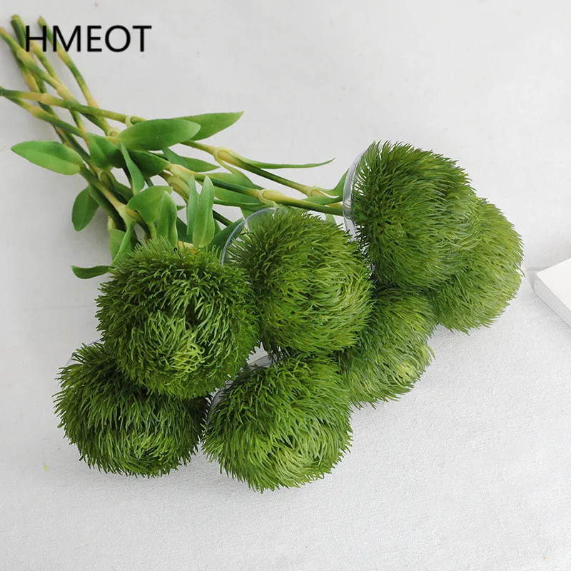 Flor-Artificial-verde-Dianthus-Bola-de-musgo-planta-hidratante-a-mano ...