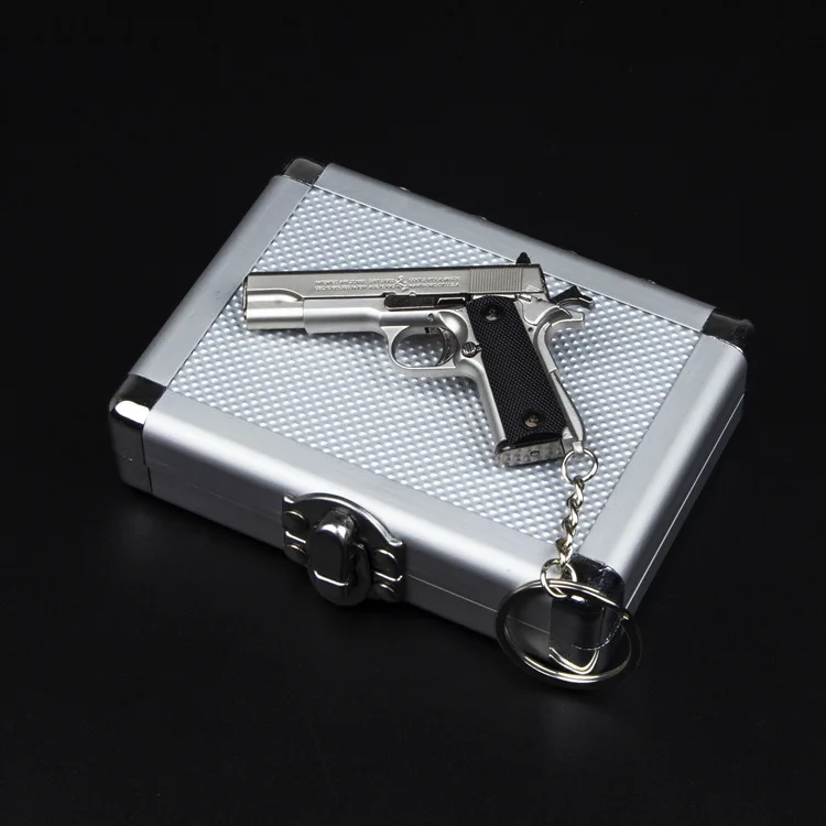 Mini-1911-Shell-Eject-Full-Alloy-Pistol-Shaped-Keychain-Realistic-Model ...