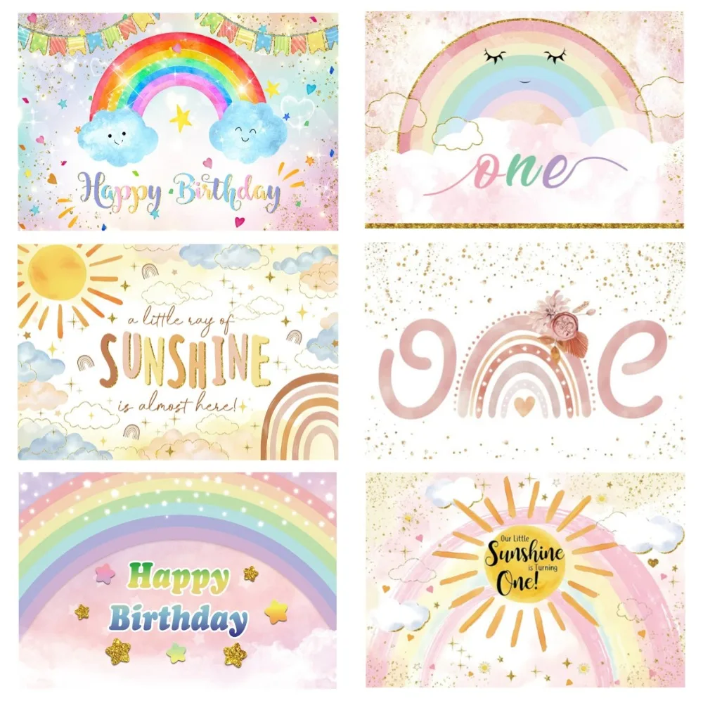 Bohemian Rainbow Theme Banner Photography Background Cloth, Children's ...