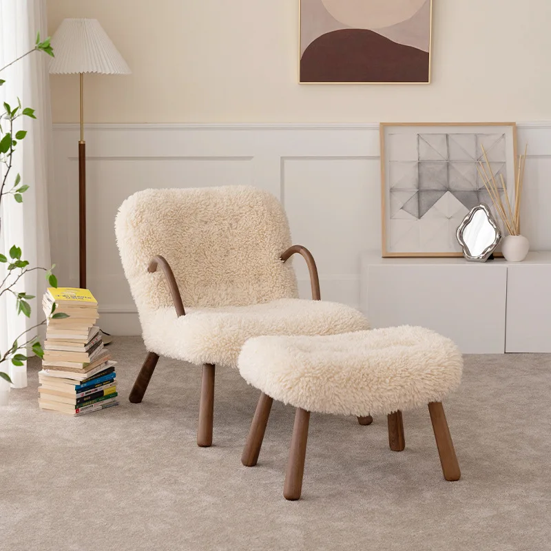Single-Sofa-Chair-Solid-Wood-Lazy-Chair-Simple-Home-Bedroom-Home-Stay ...