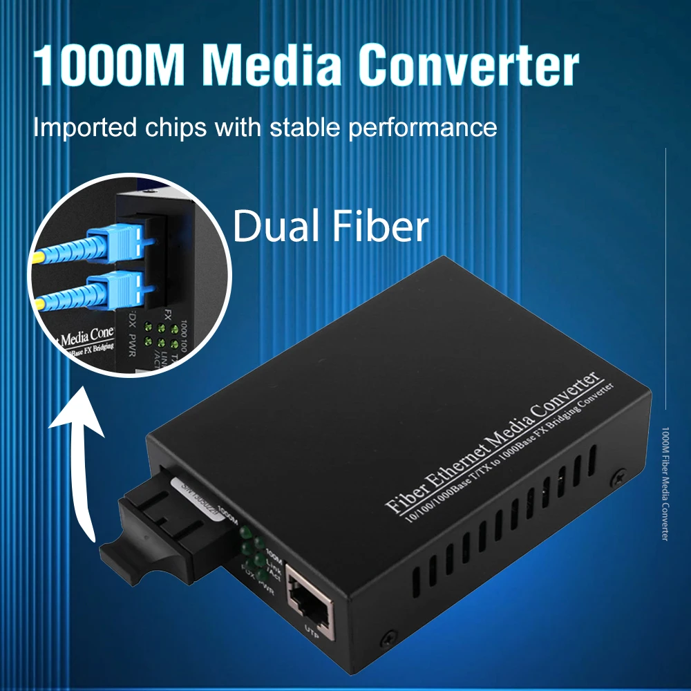 Gigabit-Fiber-Optical-Media-Converter-10-100-1000Mbps-Dual-Fiber-SC ...