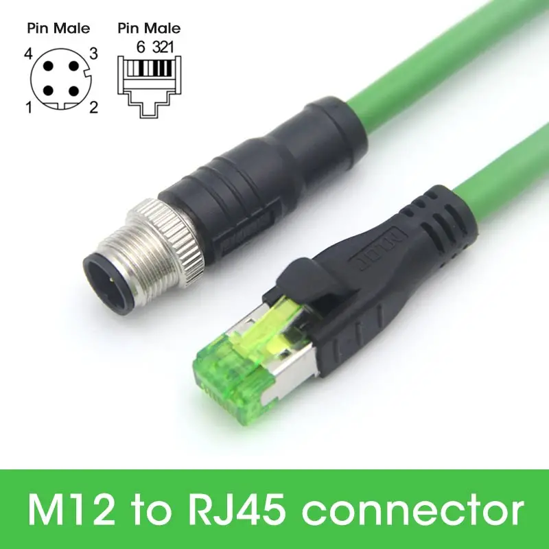A tyle M12 A RJ45 conector con Cable para el ProfiNet de comunicación ...