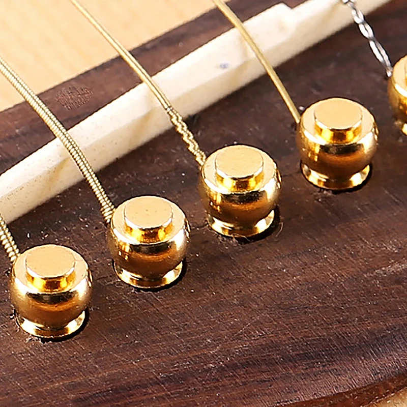1-6-Pcs-Acoustic-Guitar-Bridge-Pin-Guitar-Strings-Nail-Solid-Copper ...